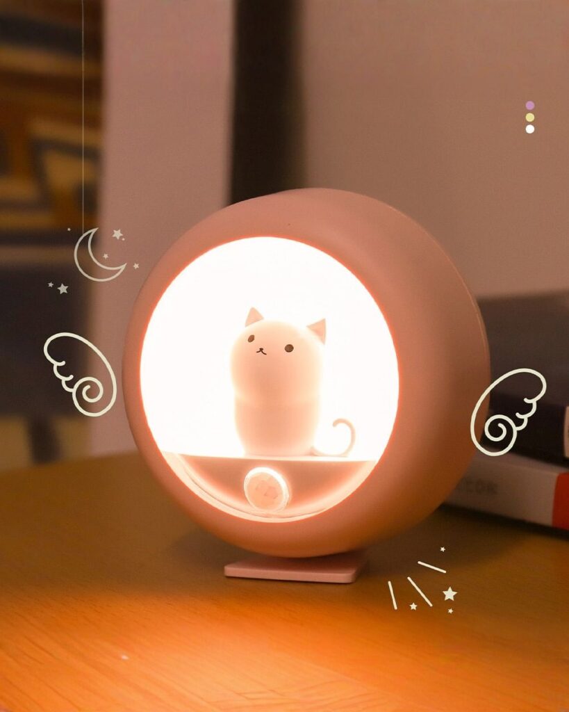 Kawaii Neko Night Light ⋆ Cute Cat Lamp ⋆ KawaiiSale